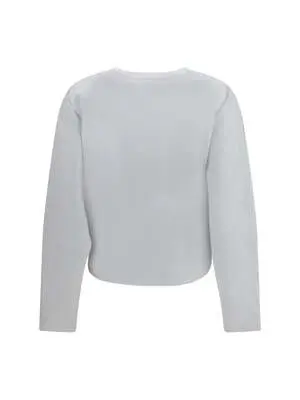 GANNI Asymmetric Draped Stretch Cotton Top