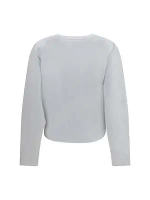 GANNI Asymmetric Draped Stretch Cotton Top - White