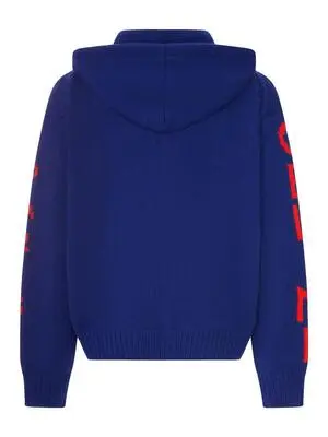 Celine Hooded Ribbed Knit Zip-up Cardigan