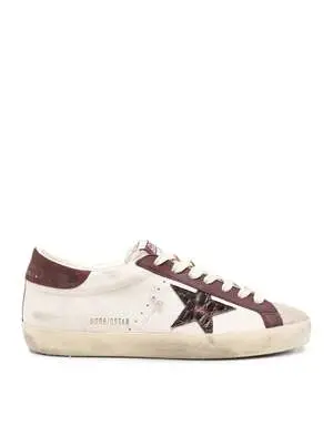 GOLDEN GOOSE Superstar Sneakers In Nappa With Croco Star - Multicolor