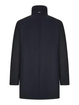 Herno Coat With High Collar And Contrasting Interior