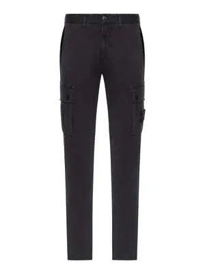 Stone Island Compass Logo Cargo Pants - Black