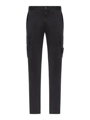 Stone Island Compass Logo Cargo Pants - Black