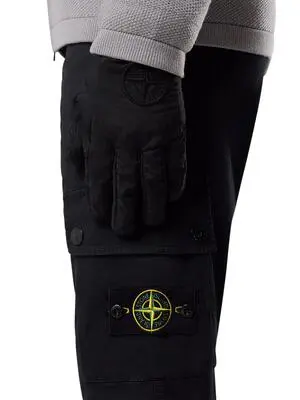 Stone Island Compass Logo Cargo Pants - Black