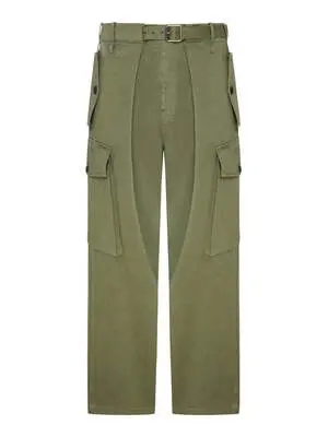 Loewe Cotton Cargo Pants - Yellow