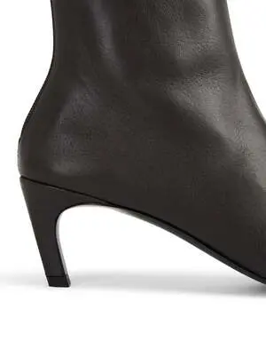 TOTEME Nappa Mid-heel Boots Bark