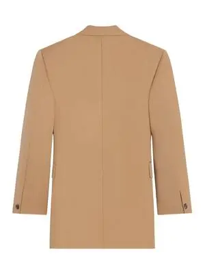 Celine Colonne Wool Jacket With Diagonal Weave