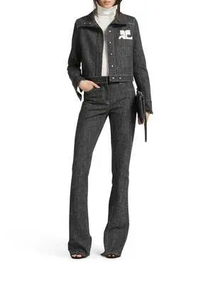 COURREGES Denim Tweed Jacket - Multicolor