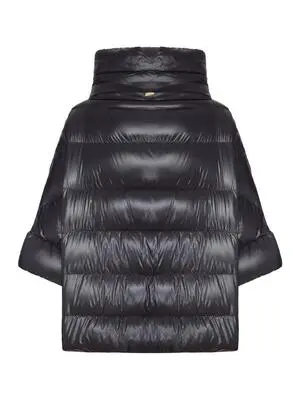 Herno Down Jacket With Wide Collar And 3/4 Sleeves
