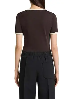 COURREGES T-shirt With Contrasting Trim
