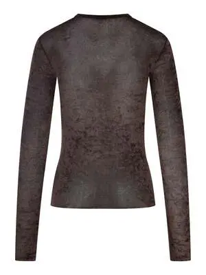 FORTE_FORTE Marbled Velvet Effect T-shirt