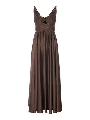 Zimmermann Long Silk Dress With Draped Bodice - Multicolor