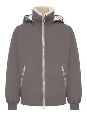 Brunello Cucinelli Padded Jacket With Shearling - Multicolor