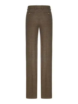 Etro Tailored Checked Trousers With Feather Detail