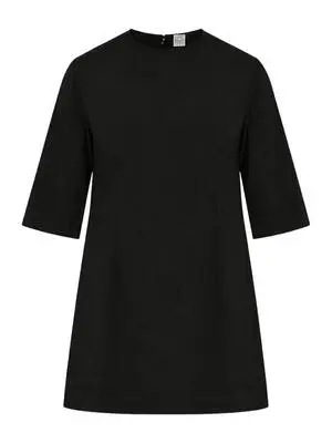TOTEME Cotton Top With Short Sleeves - Black