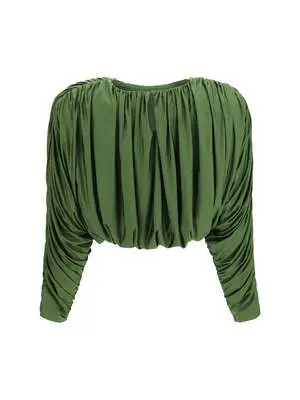 SELF-PORTRAIT Draped Jersey Top