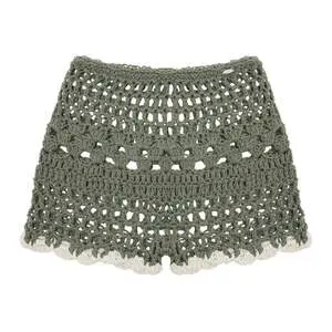 GUNES SWIM Sage Crochet Shorts - Green