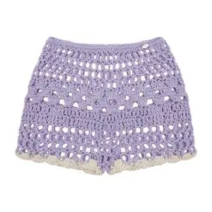 GUNES SWIM Soft Lilac Crochet Shorts - Purple