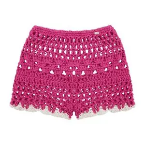 GUNES SWIM Raspberry Crochet Shorts