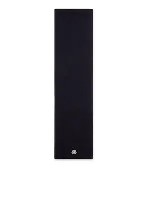 Moncler Wool Scarf With Logo - Black