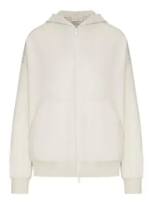 Brunello Cucinelli Zip-up Hoodie - Cream