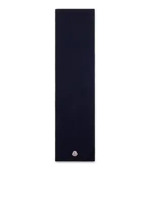 Moncler Wool Scarf With Logo - Blue