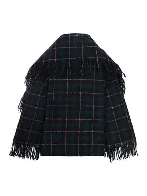 TOTEME Wool Scarf-design Fringed Jacket