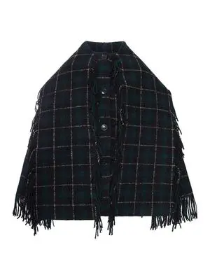 TOTEME Wool Scarf-design Fringed Jacket