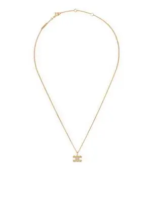 Celine Triomphe Necklace With Finish Brass Rhinestone And Crystals - Gold