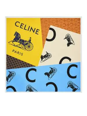 Celine Silk Twill Scarf - Multicolor
