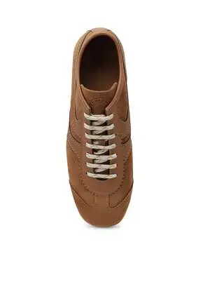 Dries Van Noten Suede And Smooth Leather Sneakers