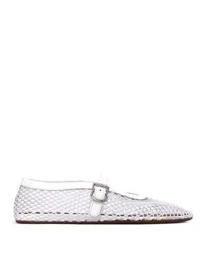 Alaïa Flat Mesh Ballerinas - White