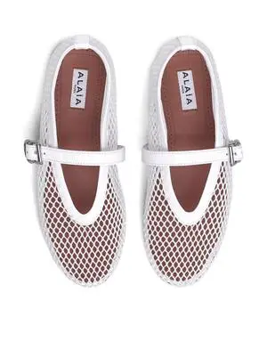 Alaïa Flat Mesh Ballerinas - White