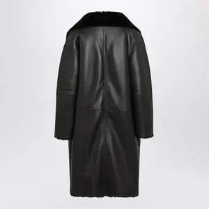 TOTEME Oversized Dark Sheepskin Coat