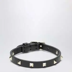 Valentino Garavani Rockstud Leather Bracelet - Black