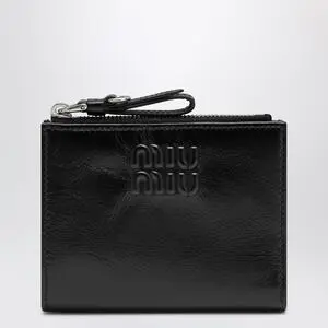 Miu Miu Miu Miu Small Black Leather Wallet Women Black