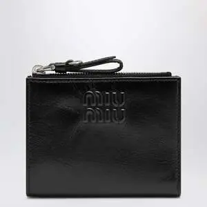 Miu Miu Miu Miu Small Black Leather Wallet Women Black