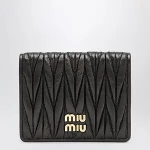 Miu Miu Miu Miu Small Caffã¨ Wallet In Quilted Nappa Leather Women Brown