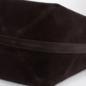 TOTEME Espresso Medium Suede Tote Bag - Brown