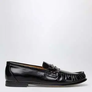 Fendi Scrunch Loafers In Leather - Black