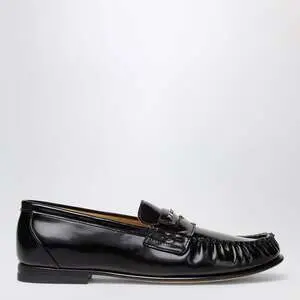 Fendi Scrunch Loafers In Leather - Black