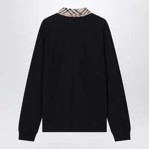 Burberry Long-sleeved Cotton Polo Shirt