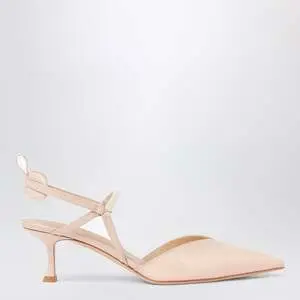 Fendi Fendi Very Colibrã¬ Slingbacks With A Medium Heel In Rose Nude-Coloured Patent Leather Women Pink