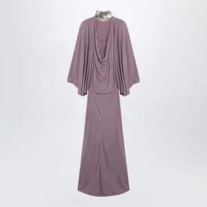 Valentino Garavani Mauve Pink Draped Long Dress