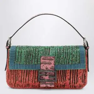 Fendi Baguette Bag With Multicoloured Beads