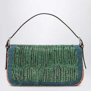 Fendi Baguette Bag With Multicoloured Beads