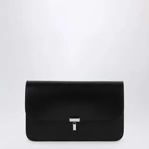 TOTEME Leather Clutch Bag With T-lock Closure - Black