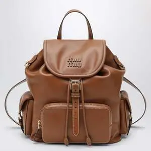 Miu Miu Cognac Calfskin Backpack