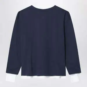 Acne Studios Navy /white Cotton Sweatshirt