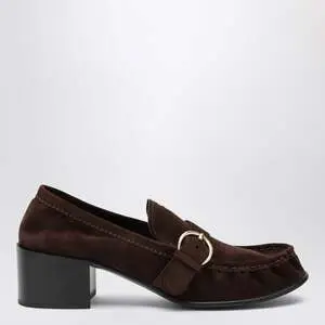 Miu Miu Dark Suede Moccasins